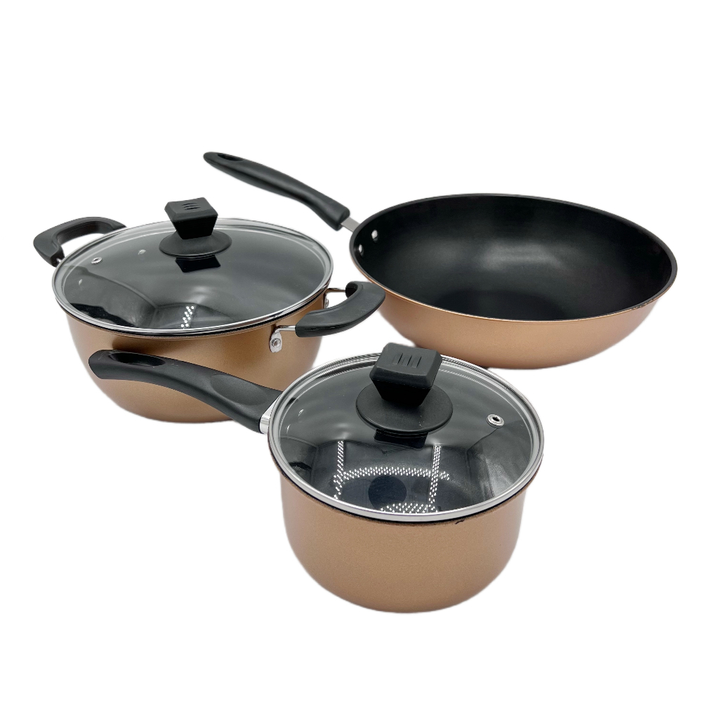 Jual Panci Wajan Set isi 3pcs Panci Penggorengan Set Tipe LS109 | Shopee Indonesia