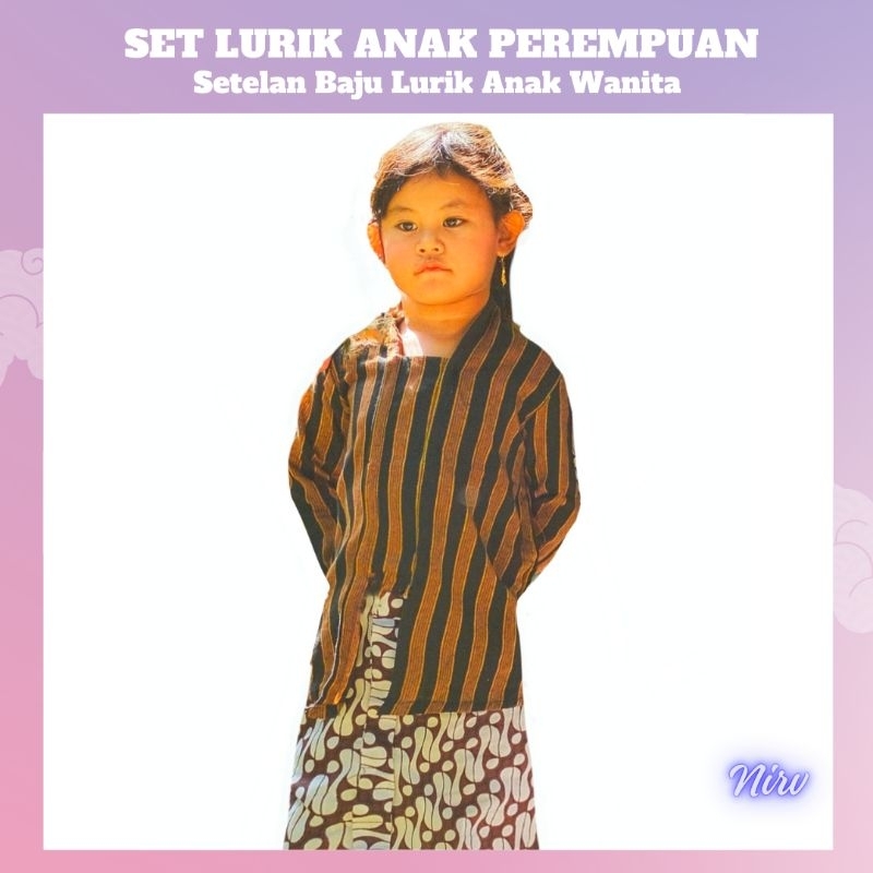 Jual Kebaya lurik anak/Baju lurik kebaya anak/set baju lurik anak ...