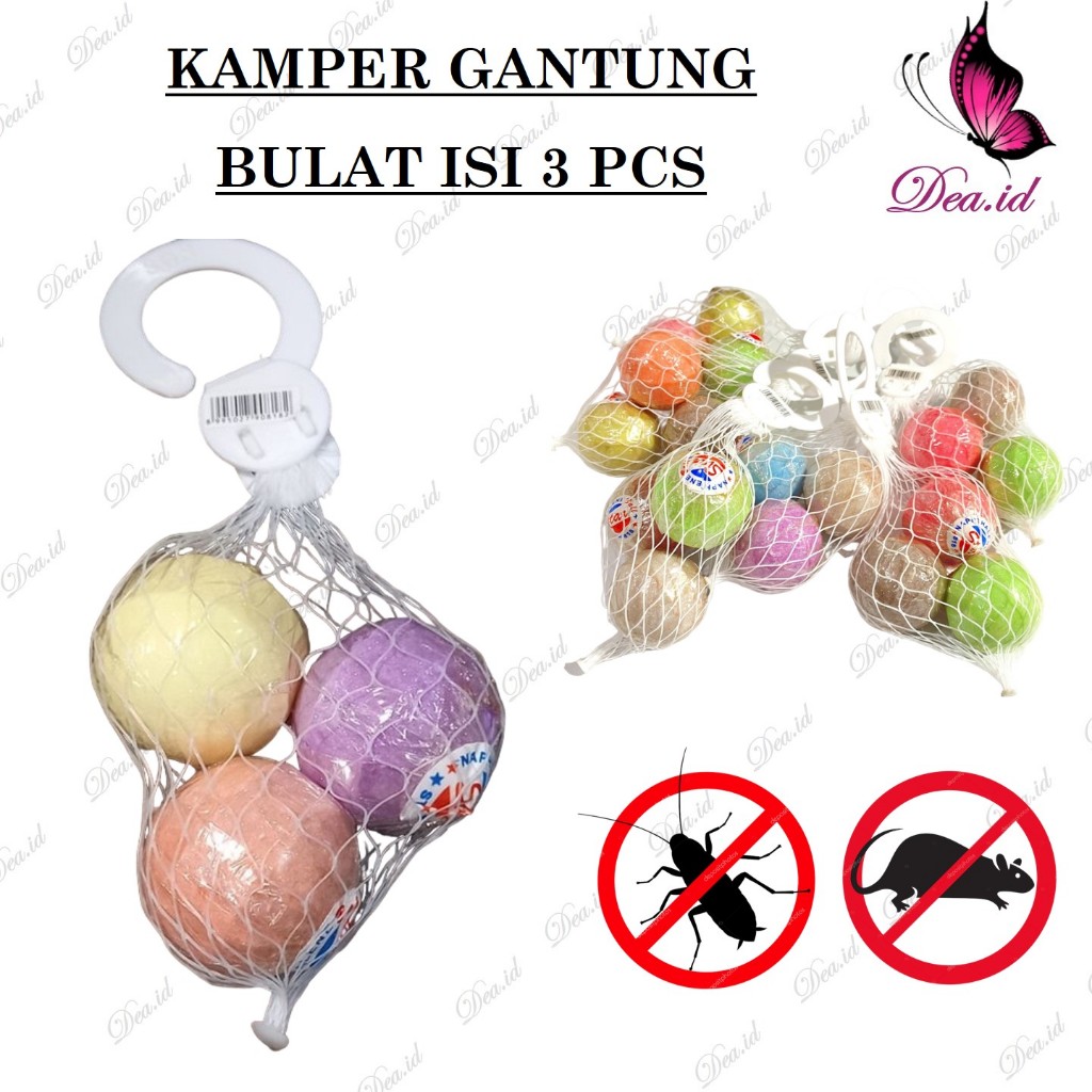 Jual [DBC] KAMPER GANTUNG BOLA TOILET ISI 3 PCS - KAPUR BARUS PENGHARUM ...