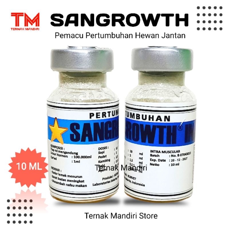 Jual SANGROWTH 10 ML INJEKSI PEMACU PERTUMBUHAN KAMBING SAPI Hormon ...