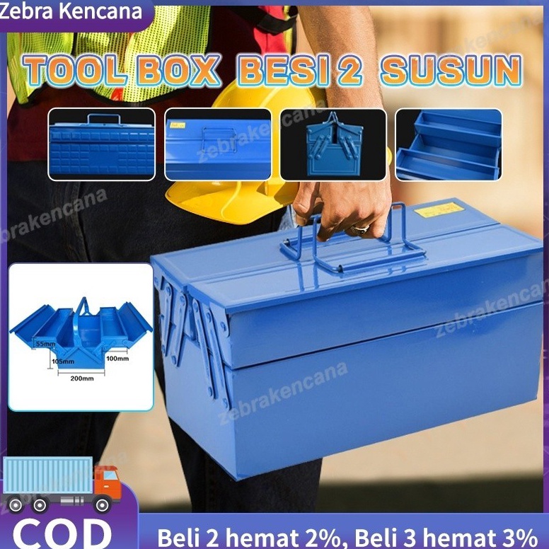 Jual Stok terbatas Tool Box Besi 2 SusunTool Box Besi Dua Susun ...