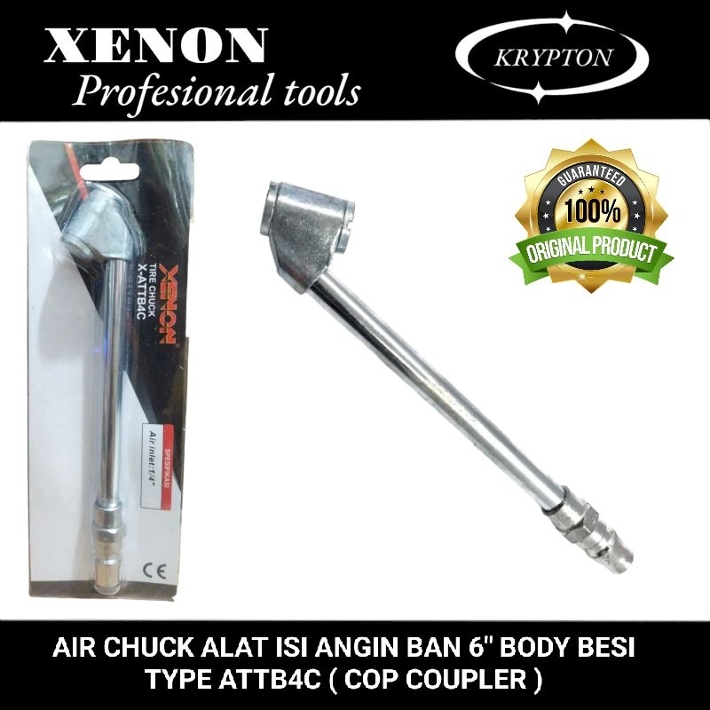 Jual Xenon air Chuck alat isi angin ban 6" 120psi body besi jaminan ...