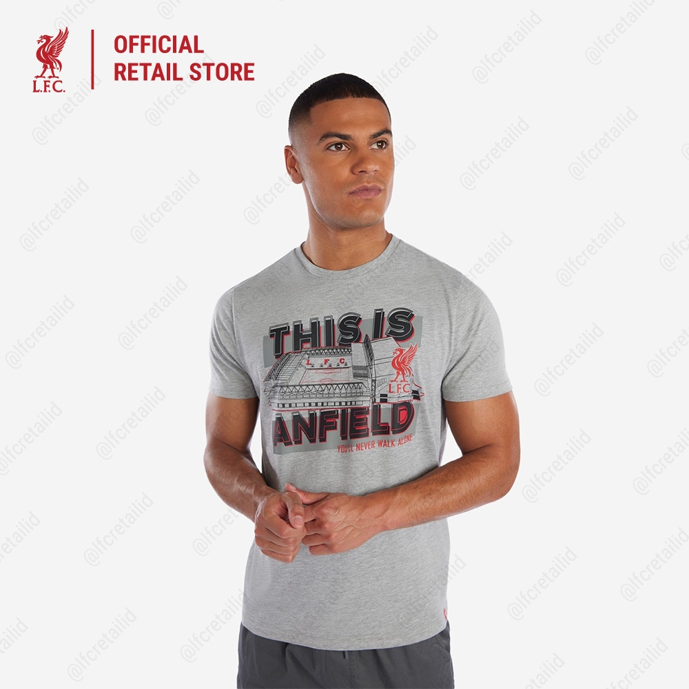 Jual Liverpool FC Mens Anfield Ynwa Tee Grey Marl Men - Official LFC T ...