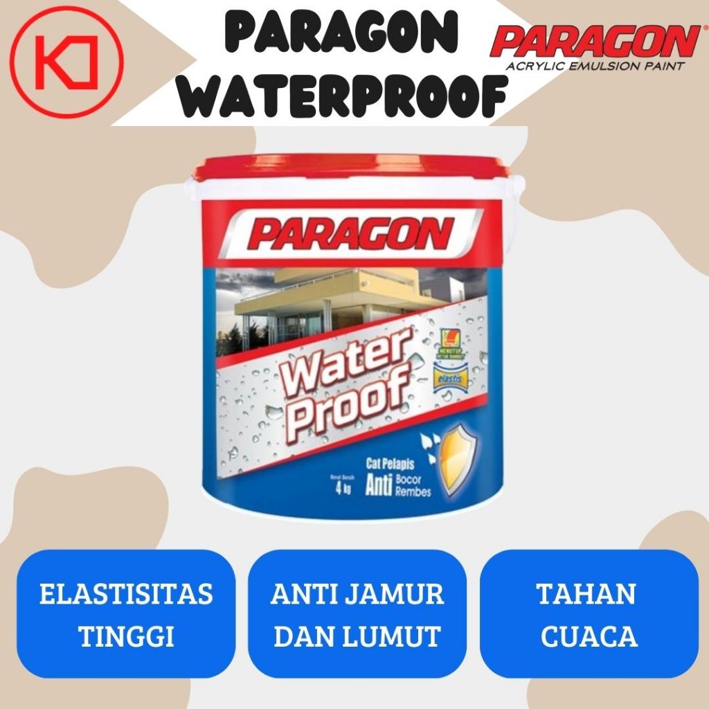 Jual Cat Tembok PARAGON Waterproof - Pelapis Elastis Anti bocor rembes ...