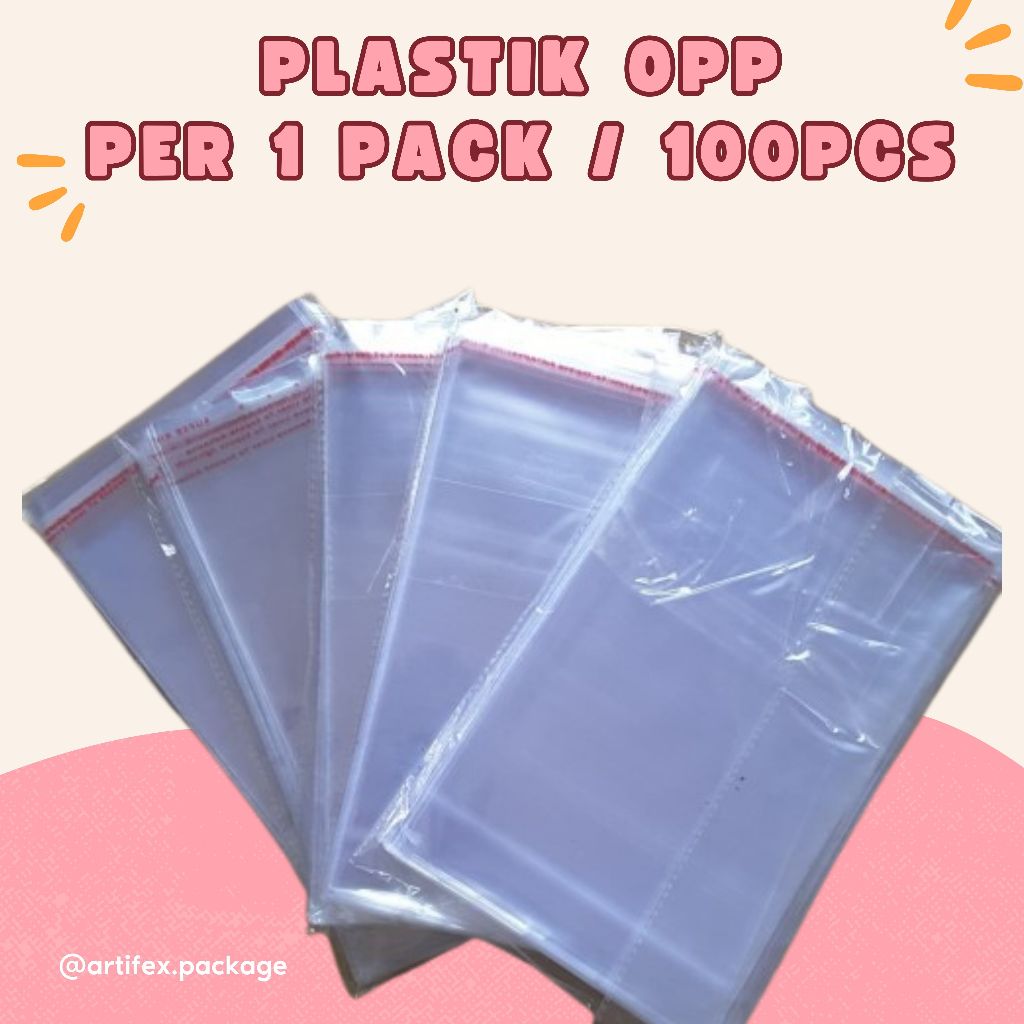 Jual Plastik Opp Seal / Lem Kemasan 1 PACK ISI 100PCS 5x6 5,5x10 5x17 ...