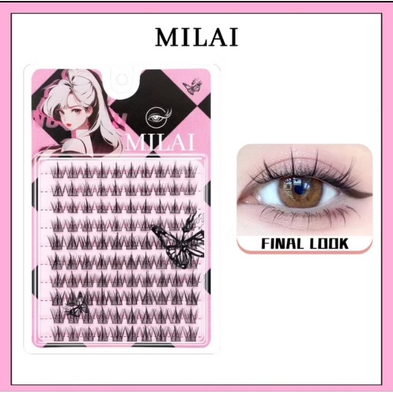 Jual INDIVIDUAL LASH MILAI MODEL MANGA FREE LEM & PINSET | Shopee Indonesia