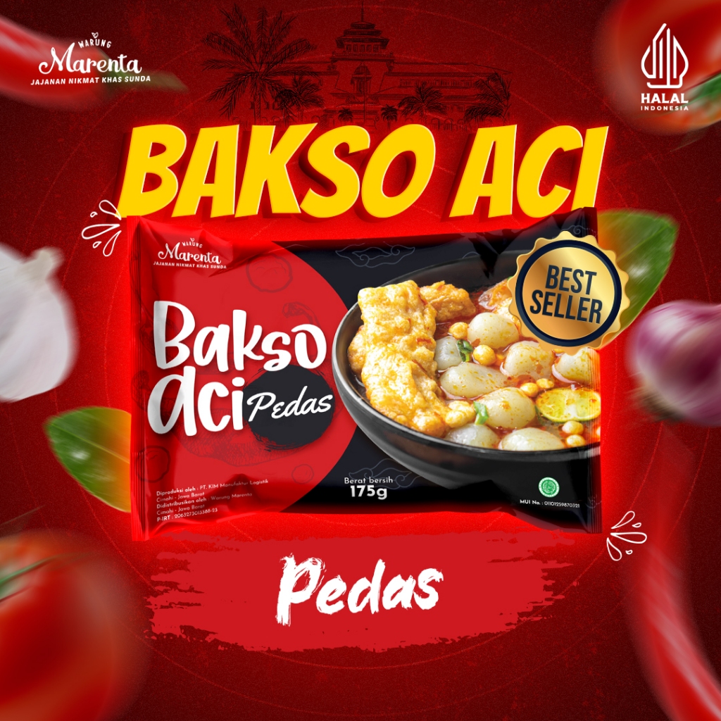 Jual Marenta Baso Bakso Aci Pedas instan instant 175gr Makanan Instan ...
