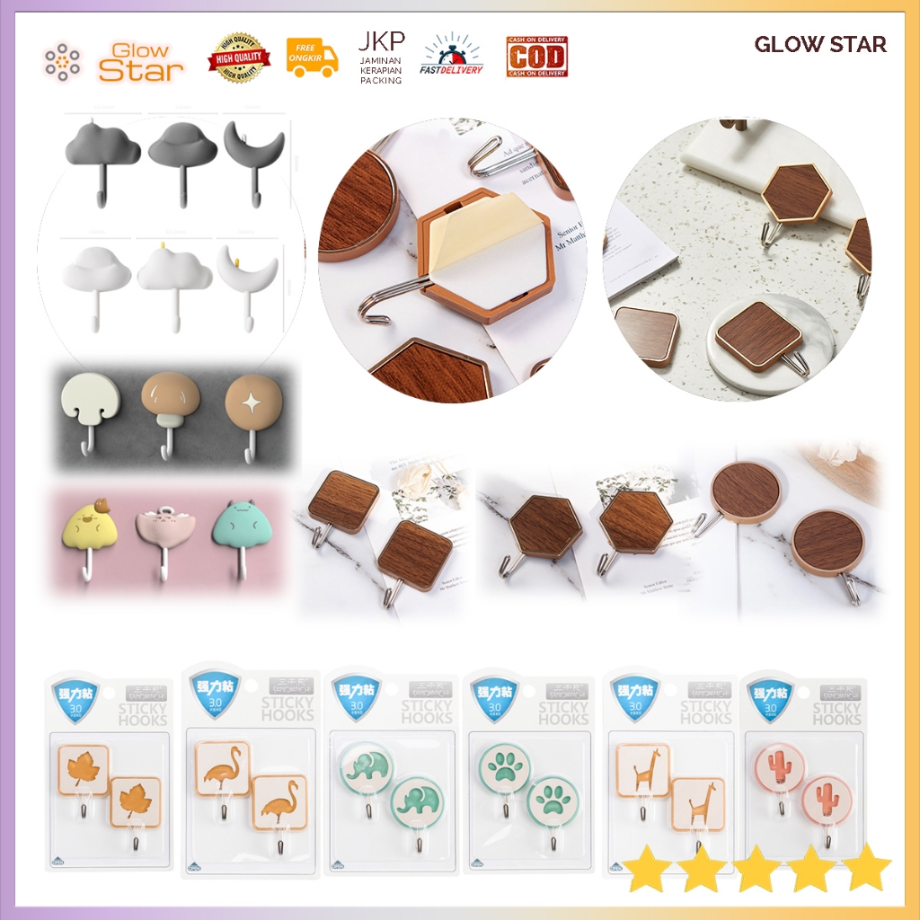 Jual GPL-SET Gantungan Bentuk Elegan Plastik warna wooden kayu Emas ...