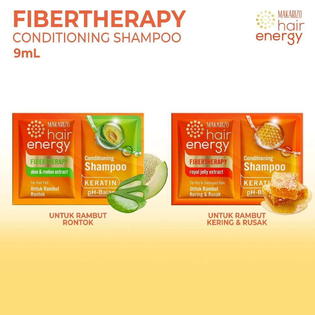 Jual MAKARIZO HAIR ENERGY FIBERTHERAPY CONDITIONING SHAMPOO SERIES ISI ...