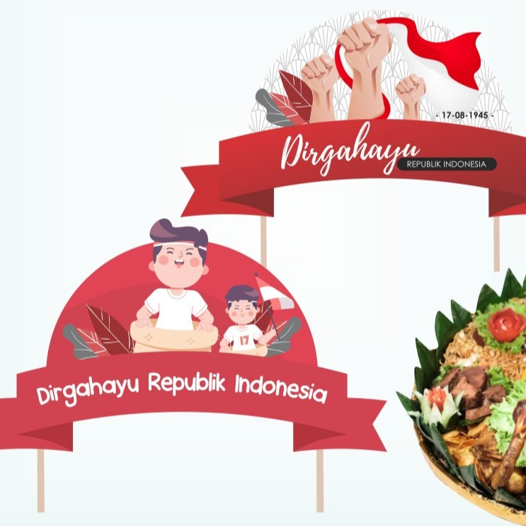 Jual READY STOK] HUT RI / DIRGAHAYU 17 AGUSTUS CAKE / TUMPENG TOPPER ...