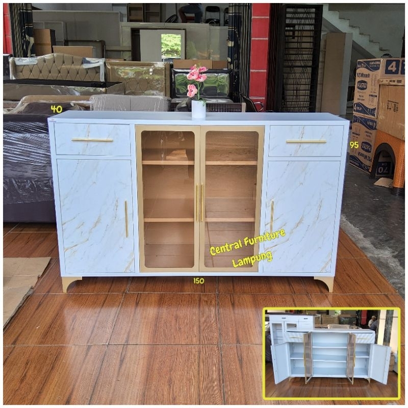 Jual Bufet Tv/Bufet Konsul Full Plat Besi Anti Banjir | Shopee Indonesia