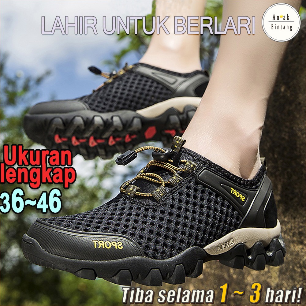 Jual Sepatu Hiking Pria Sepatu Outdoor Gunung Pria Tahan Aus Sepatu ...