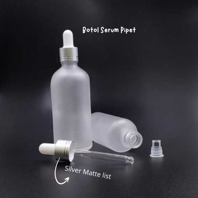 Jual Botol Serum 50ml 100ml Botol Serum Pipet Botol Kaca Buram Frosted ...