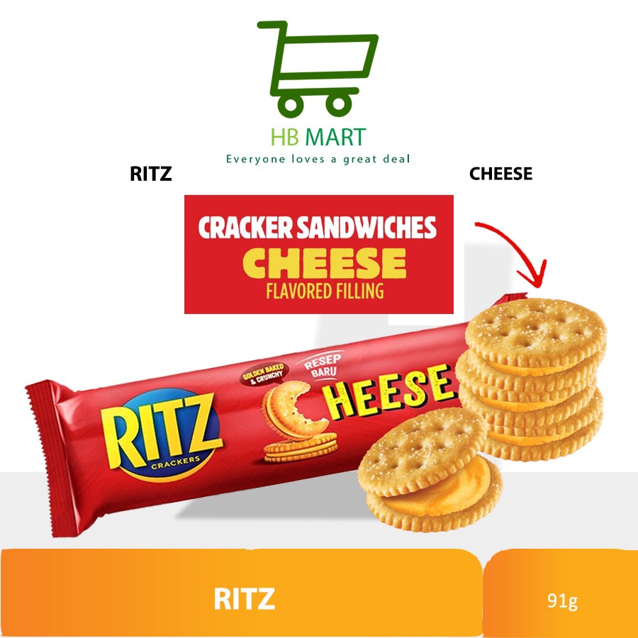 Jual RITZ CRACKERS SANDWICH CHEESE BISKUIT 91GR | Shopee Indonesia