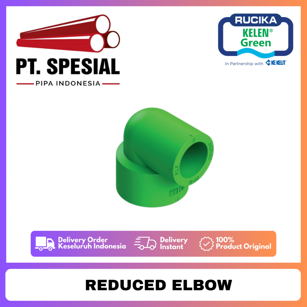 Jual Vlok Elbow 25x20" PPR Rucika / Reducer Elbow PPR / Reduced Elbow ...