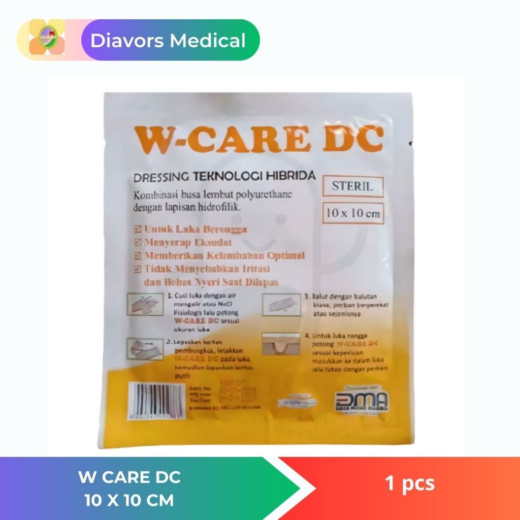 Jual W Care DC 10 cm X 10 CM 1 PCS / Spon Penyerap Luka / Dressing Foam ...