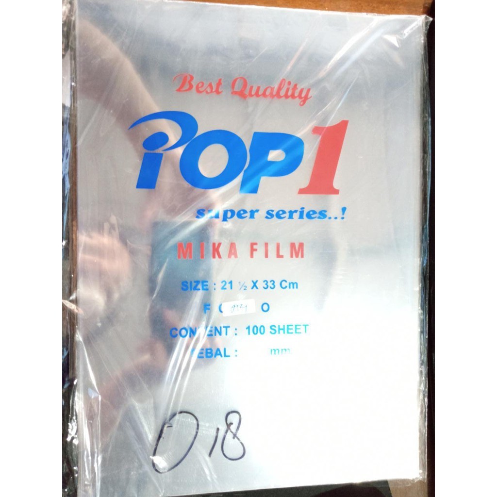 Jual [WOVI STATIONERY] Plastik Mika Jilid A4 Ekonomi 0.8 Mic Pop1 isi 100 [PAK] | Shopee Indonesia