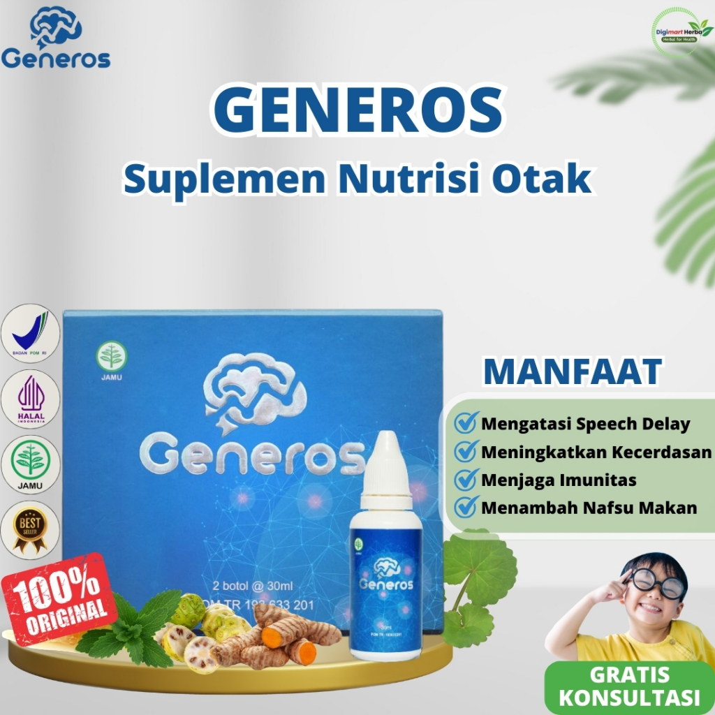Jual GENEROS Multivitamin Anak – Nutrisi Otak, Atasi Speech Delay ...