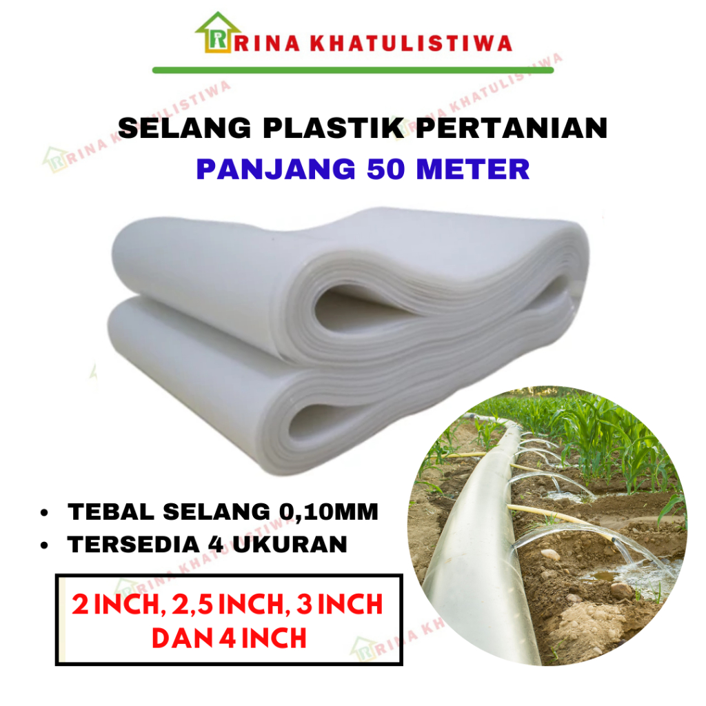 Jual Selang Plastik Pertanian Panjang 50 meter | Selang Plastik 4 inch ...