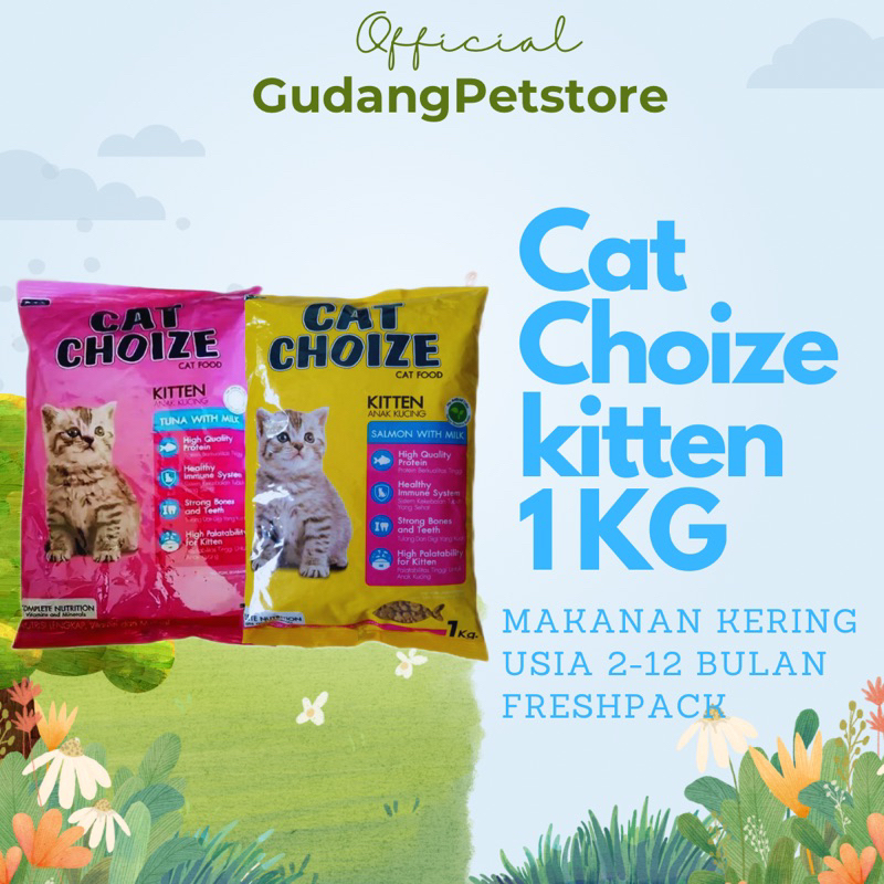 Jual CAT CHOIZE KITTEN 1 KG / CATCHOIZE KITTEN makanan kucing usia 2-12 ...