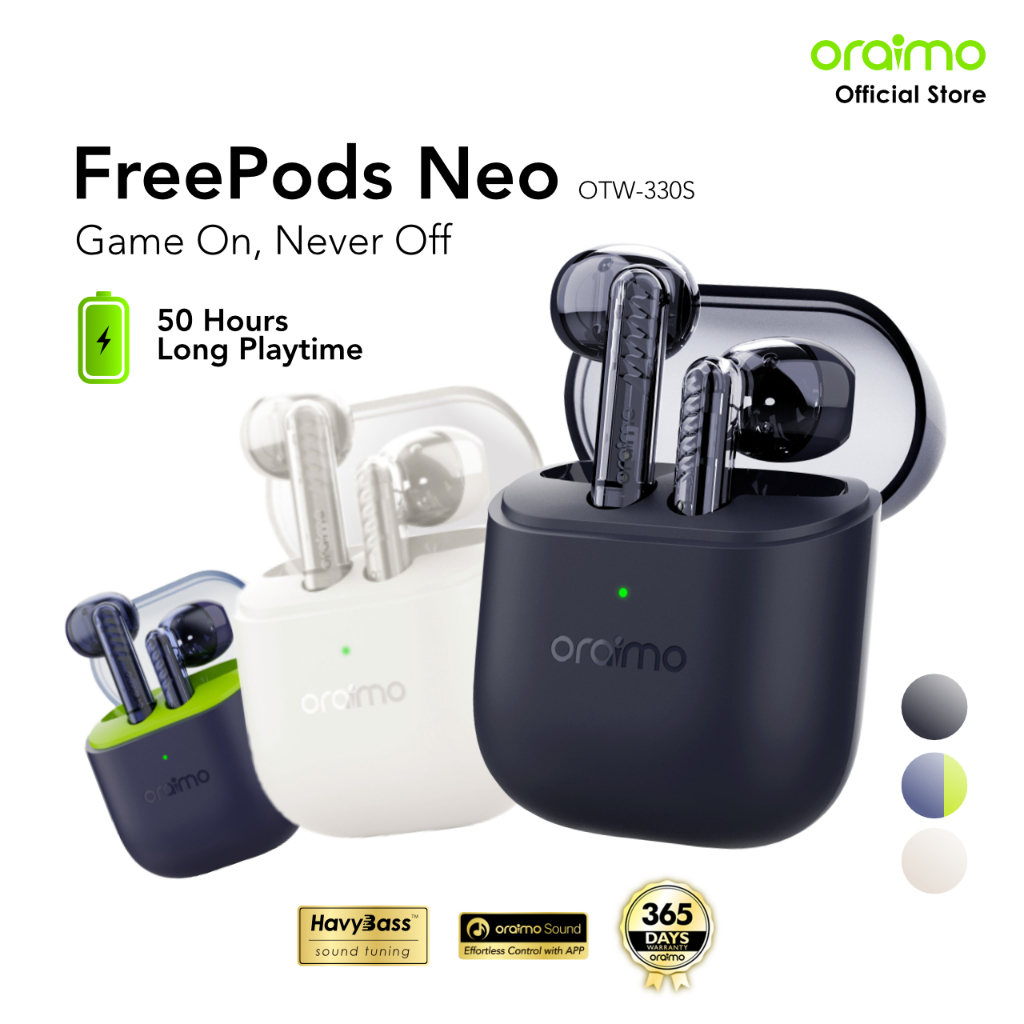 Jual oraimo TWS Freepods Neo OTW-330S Bluetooth V5.3 TRUE Wireless Stereo Bluetooth Enc ...
