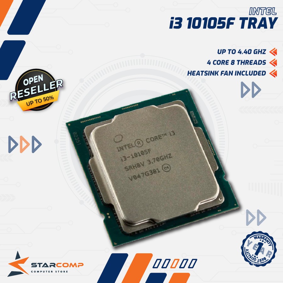 Jual INTEL CORE I3 10105F TRAY 4 Core 8 Threads Processor LGA 1200 Inc ...