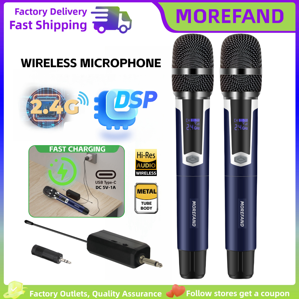Jual Mic karaoke mic wireless mic karaoke bluetooth microphone DSP ...