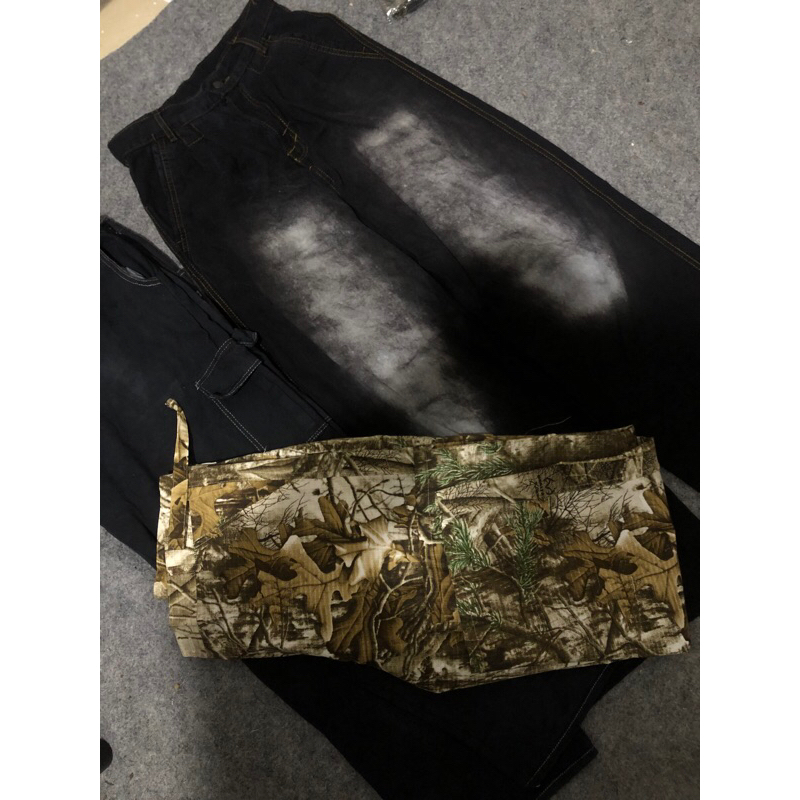 Jual 3 (BAGGY WASHED CARGO BLACK CARGO REALTREE) | Shopee Indonesia