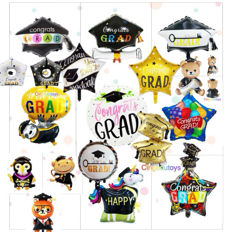 Jual Balon Wisuda Bentuk Toga: Congrats GRAD jumbo graduation | Shopee ...