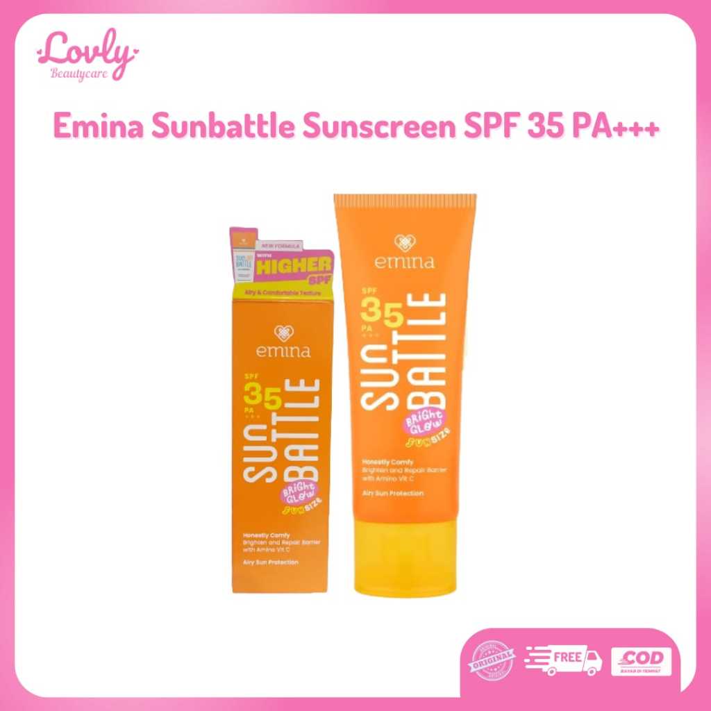Jual EMINA Sunscreen Sun Battle Sun Protection SPF 35 PA+++ 50 ml - Emina Sun Battle Fun Size ...