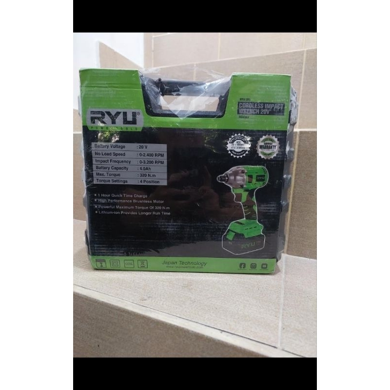 Jual Mesin Pembuka Baut Tanpa Kabel Cordless Impact Wrench 20V RYU ...