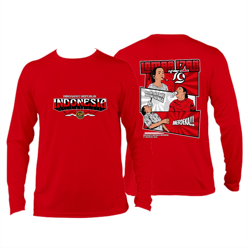 Jual LOMBA HUT RI PAKAIN PRIA ATASAN KAOS LENGAN PANJANG 17 AGUSTUS HUT RI | Shopee Indonesia