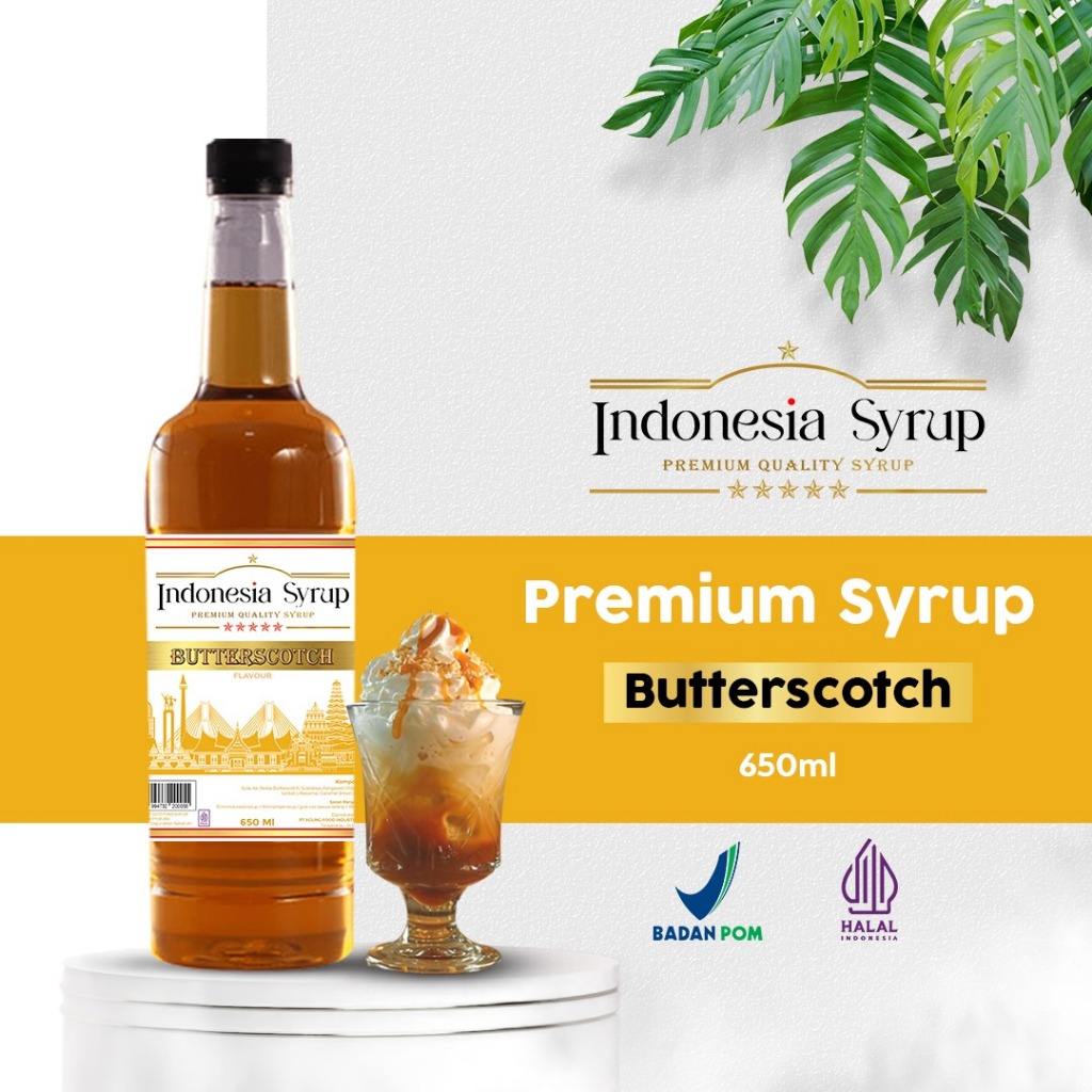 Jual Sirup Premium Rasa Butterscotch Minuman Sirop Flavoured Syrup ...