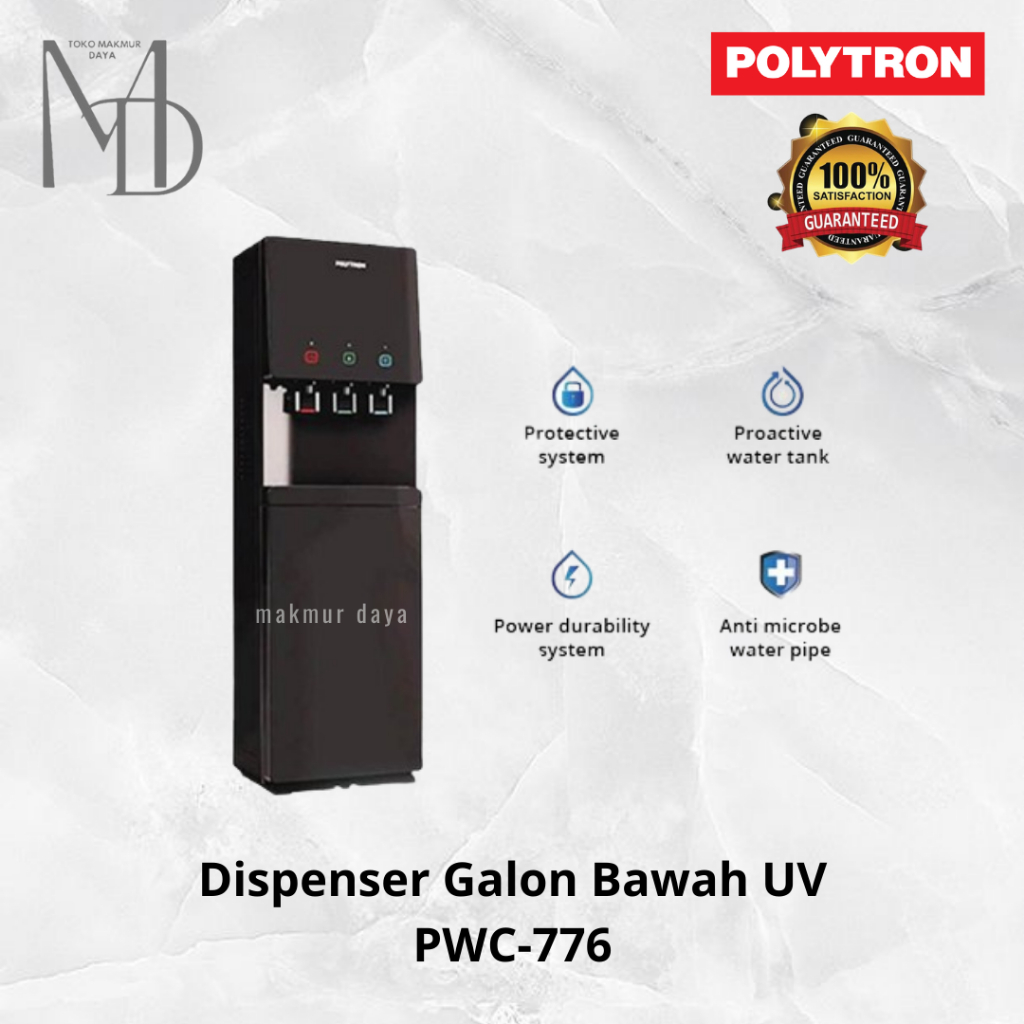 Jual Dispenser Galon Bawah 3 Kran Polytron PWC 776 / PWC776 / PWC-776 ...