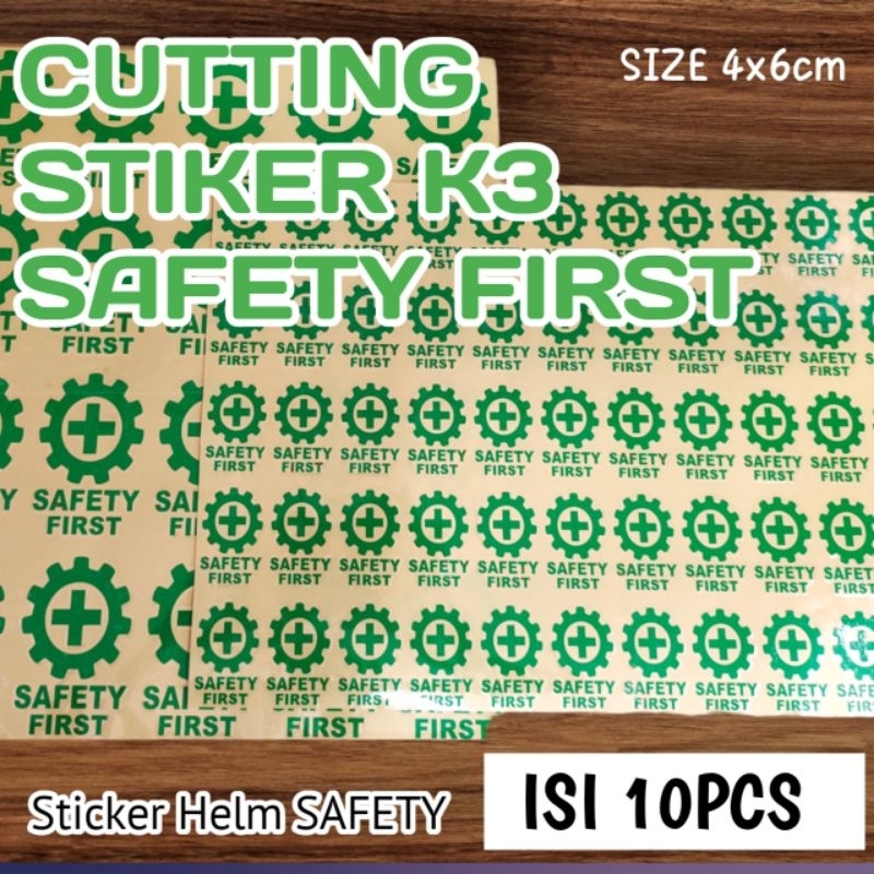Jual Cutting stiker sticker safety first K3 isi 10pcs | Shopee Indonesia