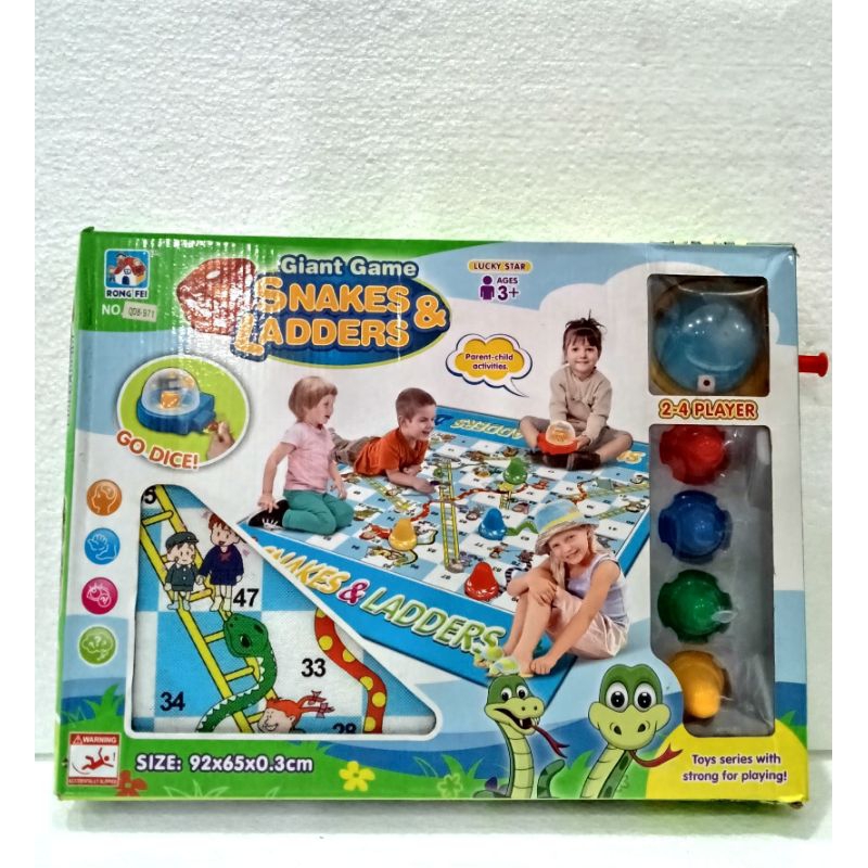 Jual Karpet Gambar Mainan Ular Tangga / Giant Game Snakes & Ladders No ...