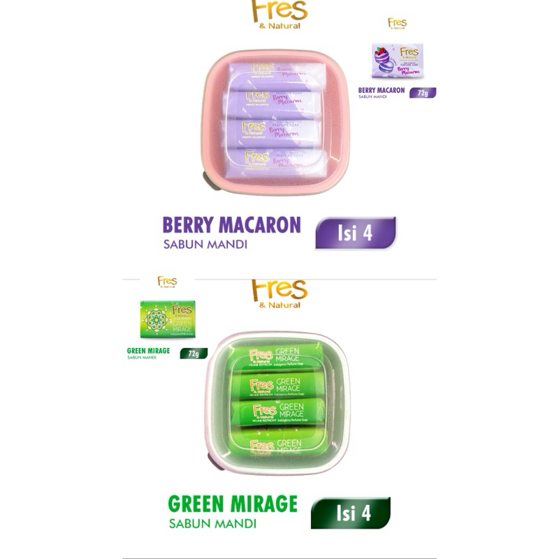 Jual Fres & Natural Sabun Mandi Batang Box Bento 72 Gr X4 | Shopee ...