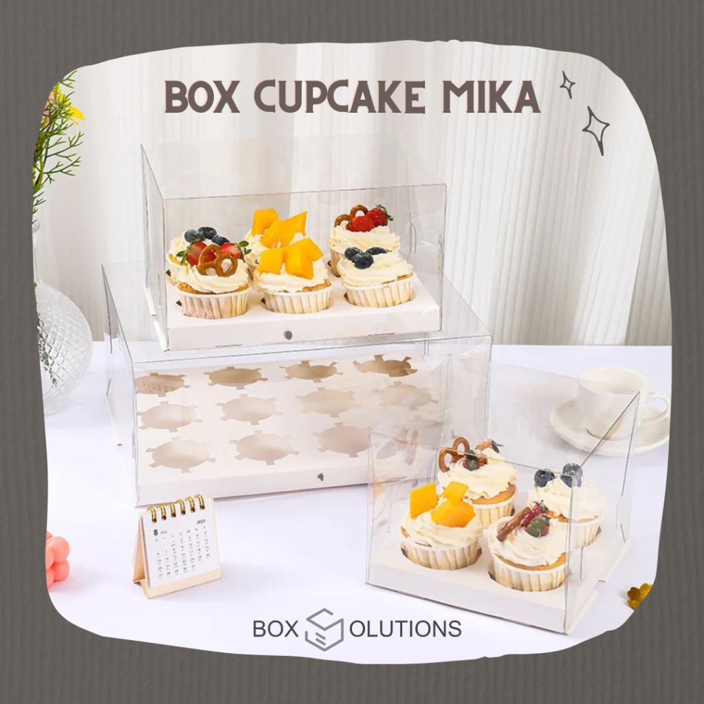 Jual box cupcake mika, pudding cup, pie - sekat 4, sekat 6, sekat 12 ...
