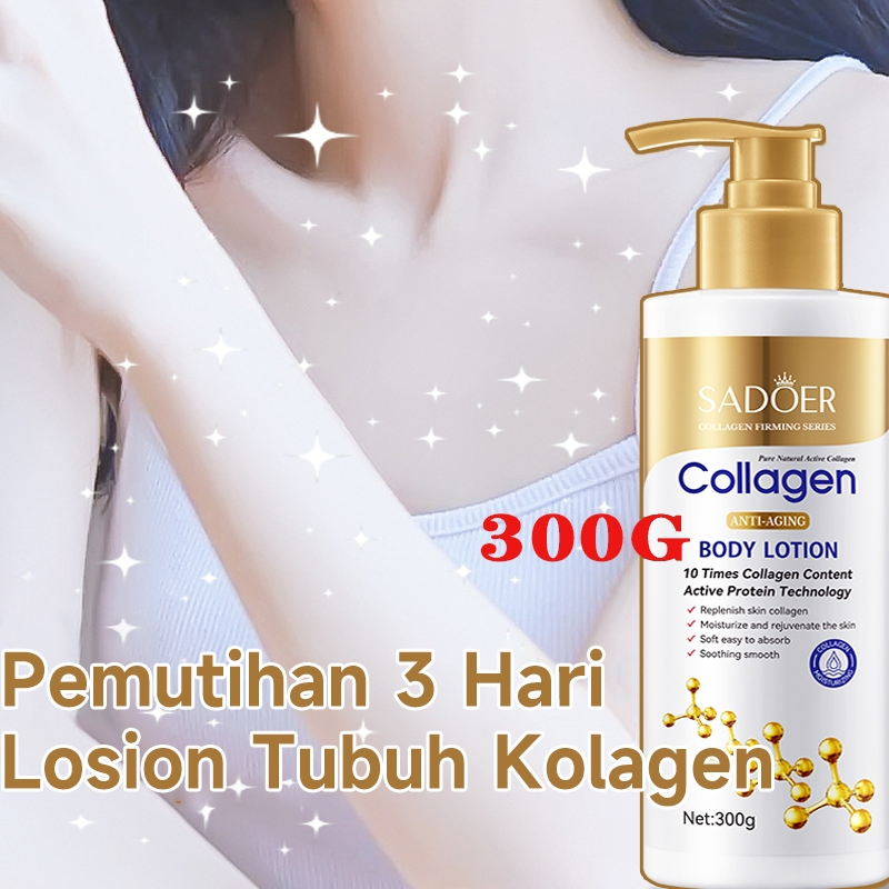 Jual SADOER Collagen Body Lotion 300g Losion Anti Penuaan Pemutih Badan Permanen Lotion Tubuh ...