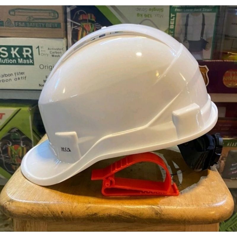 Jual Helm Safety NSA Vented Fastrack + Tali Dagu - Biru | Shopee Indonesia