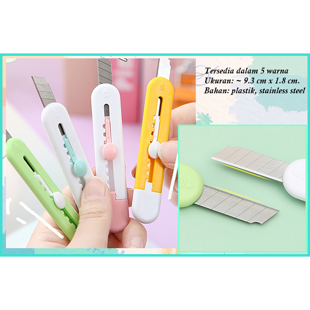 Jual Cutter Mini Cutter Mini Polos Pemotong Kertas Cutter Mini Lucu ...
