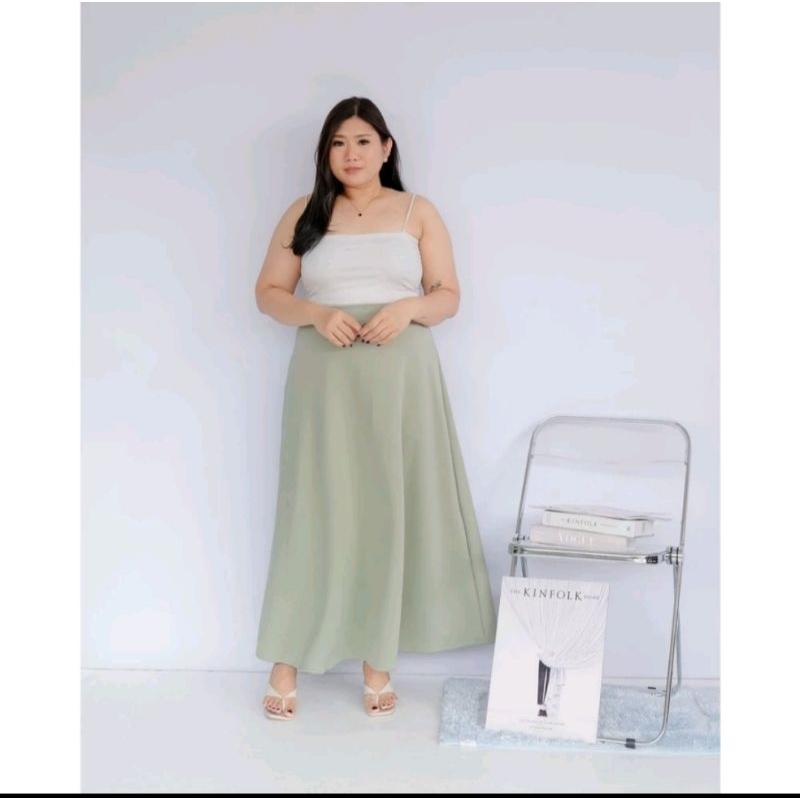 Jual ( JD ) ROK PANJANG WANITA JUMBO / ROK SCUBA BIG SIZE JUMBO / ROK ...