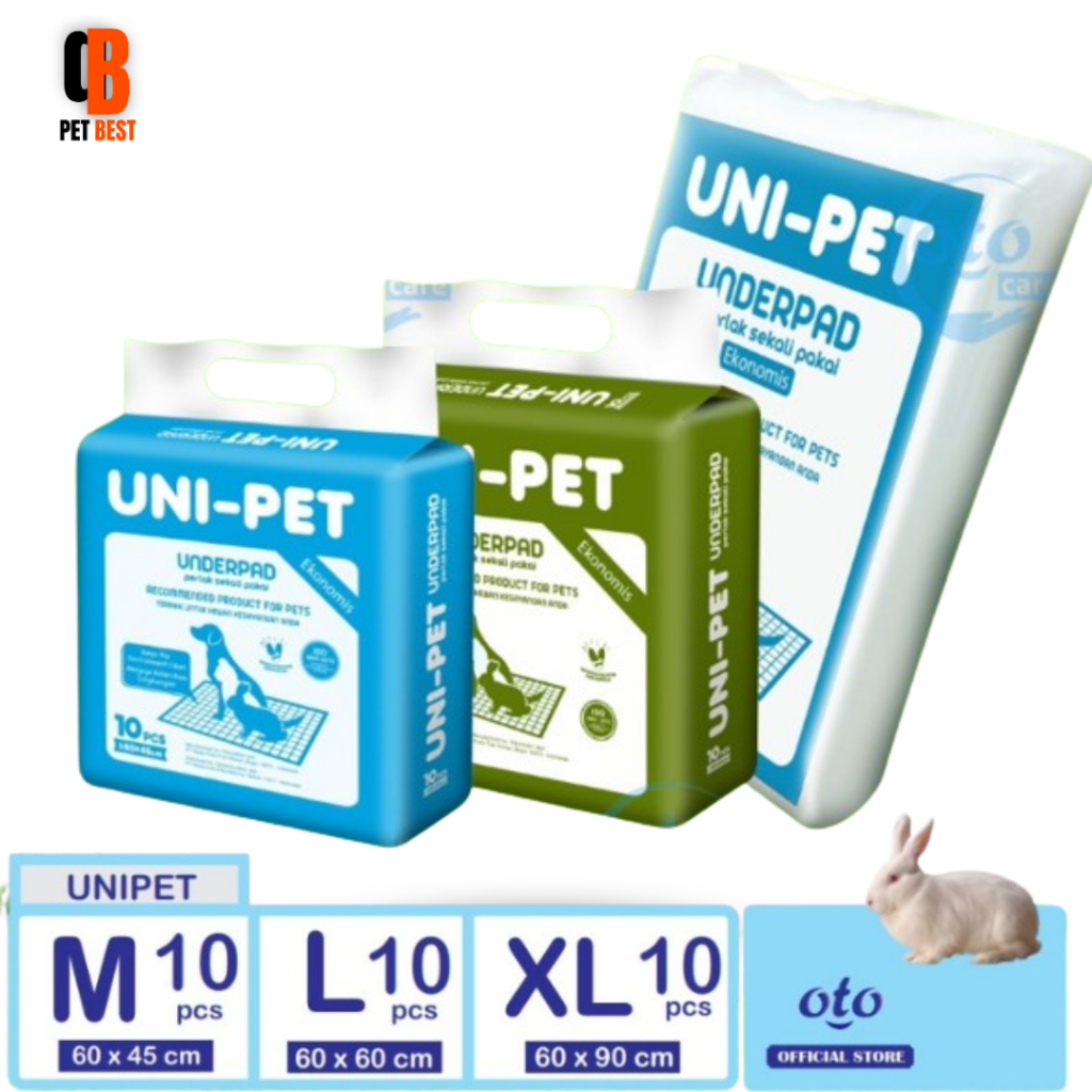 Jual UNIPET Underpad Perlak Alas Kasur Sekali Pakai M L XL 10pcs UNI ...