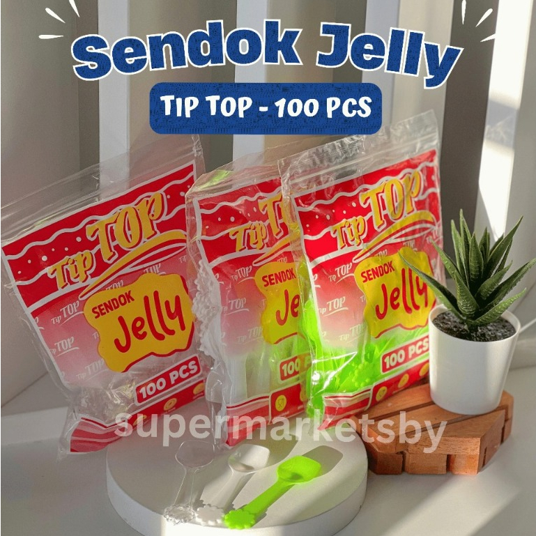 Jual Sendok Jelly/Pudding/Es Krim 100 pcs WARNA BENING PUTIH | Shopee ...