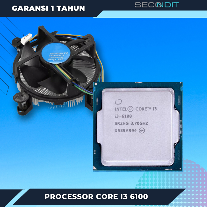 Jual processor intel core i3 6100 processor core i3 gen 6 socket 1151 dengan fan intel | Shopee ...