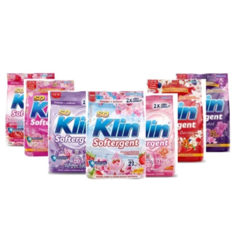 Jual So klin detergent powder softergent 770/720gr soklin deterjen ...