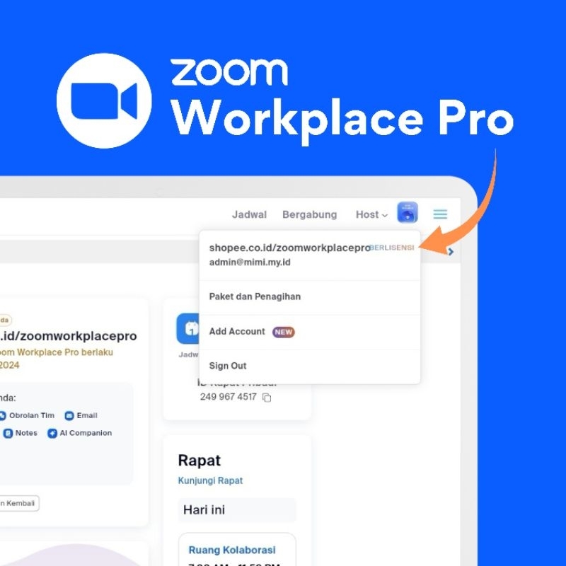 Jual Zoom Workplace Pro Tahunan 100 Peserta | Shopee Indonesia
