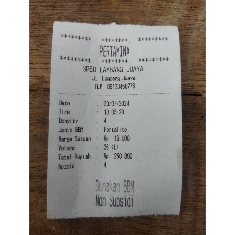 Jual custom nota struk pom sesuai pesanan | Shopee Indonesia