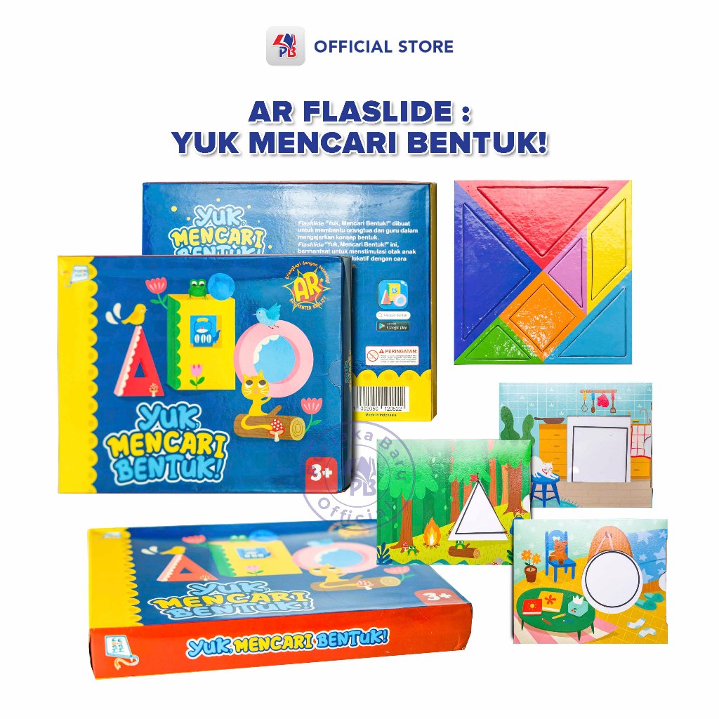 Jual Flash Card Edukasi Anak : AR Flaslide : Yuk, Mencari Bentuk! (3 ...