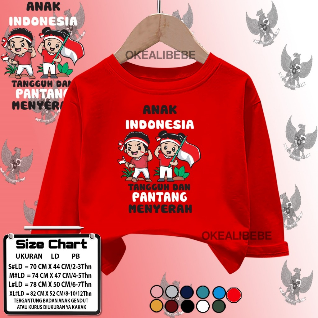 Jual KAOS ANAK INDONESIA HUT RI 79 KAOS LENGAN PANJANG ANAK ANAK LAKI ... Jual KAOS ANAK INDONESIA HUT RI 79 KAOS LENGAN PANJANG ANAK ANAK LAKI ...